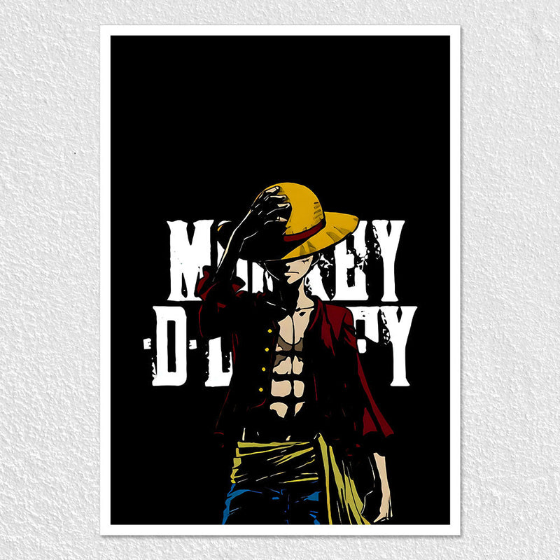Monkey D Luffy Straw Hat One Piece Anime Poster - Exclusive Anime Wall Art