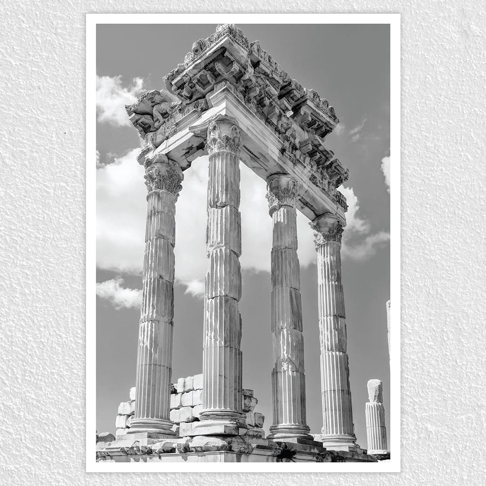 Ancient Concrete Pillar Poster - Timeless Architectural Elegance