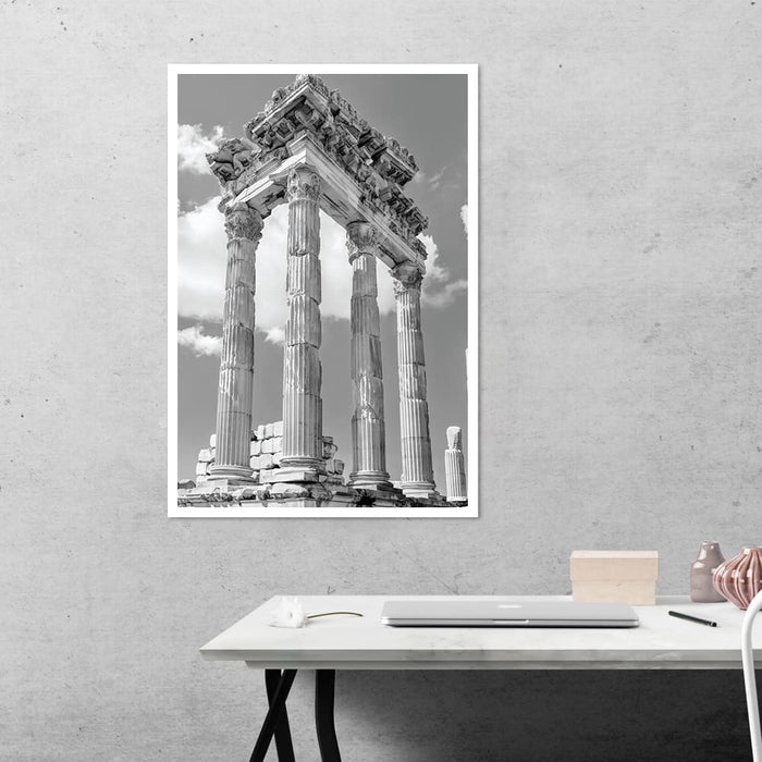 Ancient Concrete Pillar Poster - Timeless Architectural Elegance