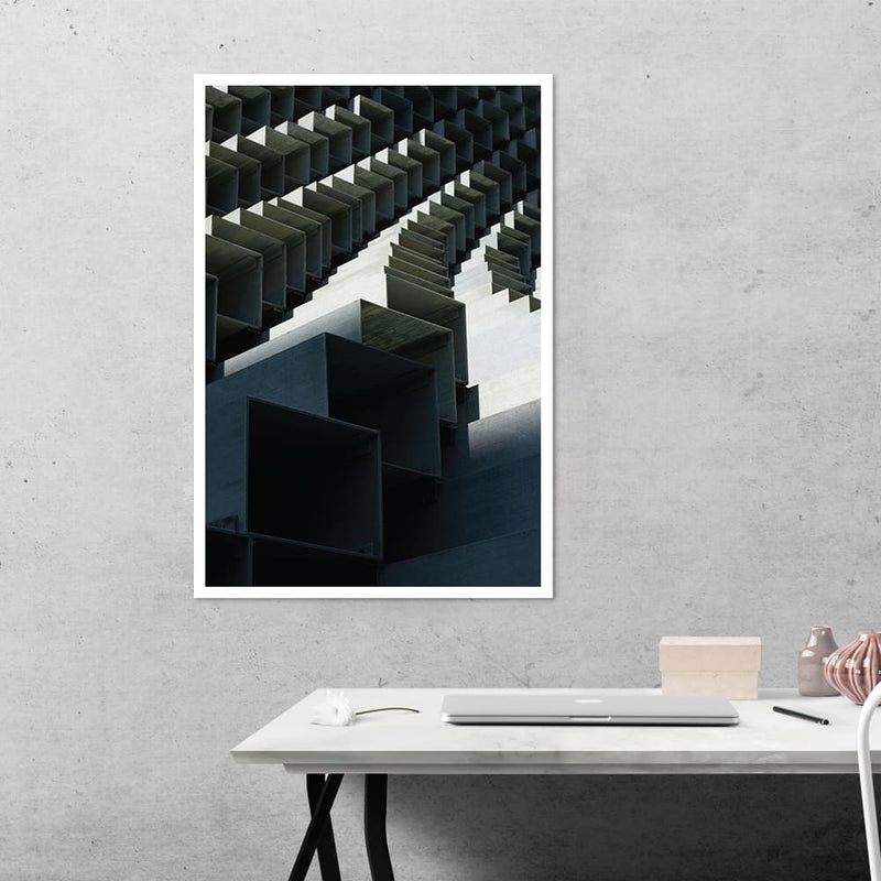 Square Hollow Poster - Contemporary Abstract Art for Modern Spaces