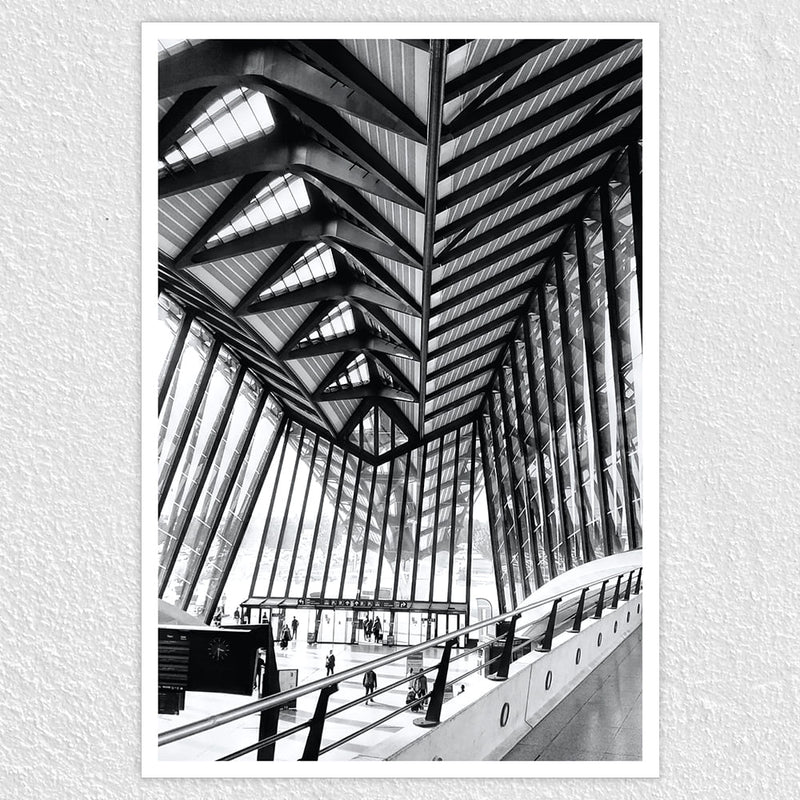 Triangle Structure Poster - Modern Geometric Art for Your Walls