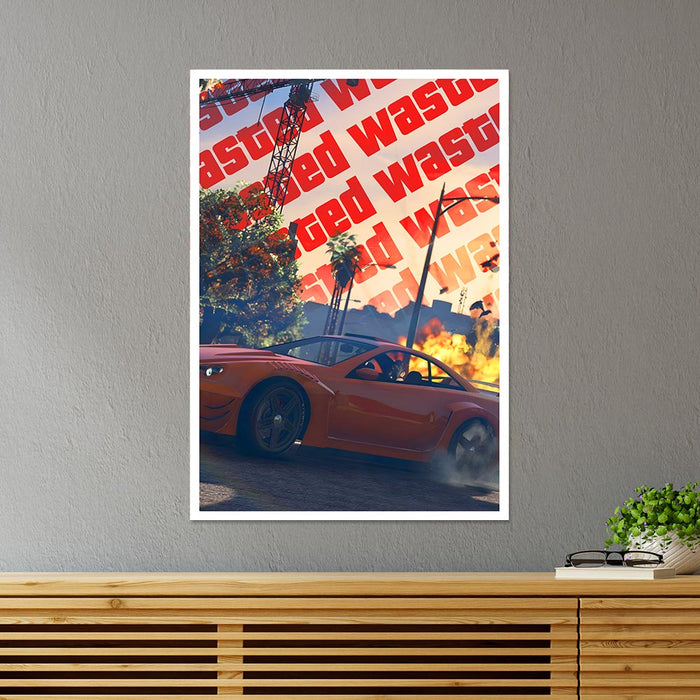 GTA Wasted Poster - Hang It Up