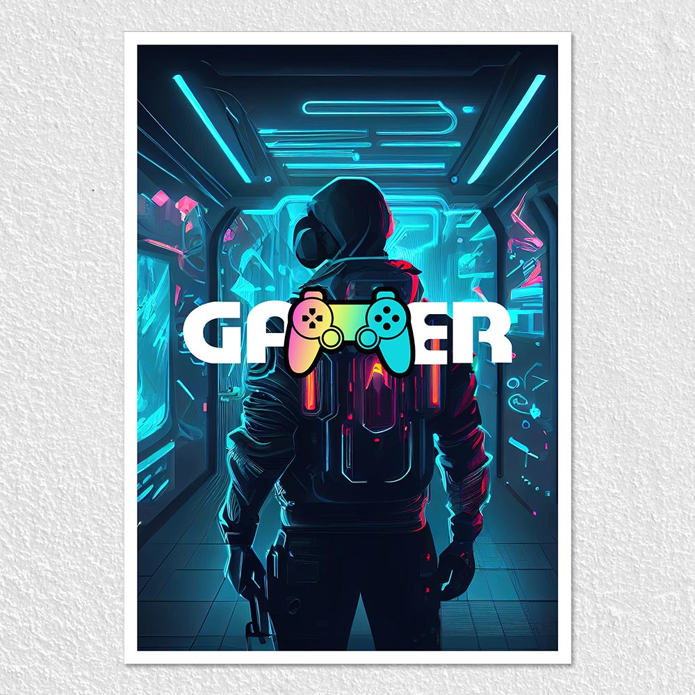 Glowing Gamer Poster - Order Today