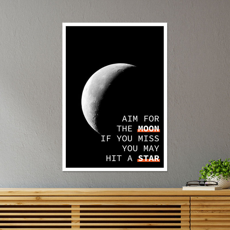 Shoot for the Moon - Inspirational Poster