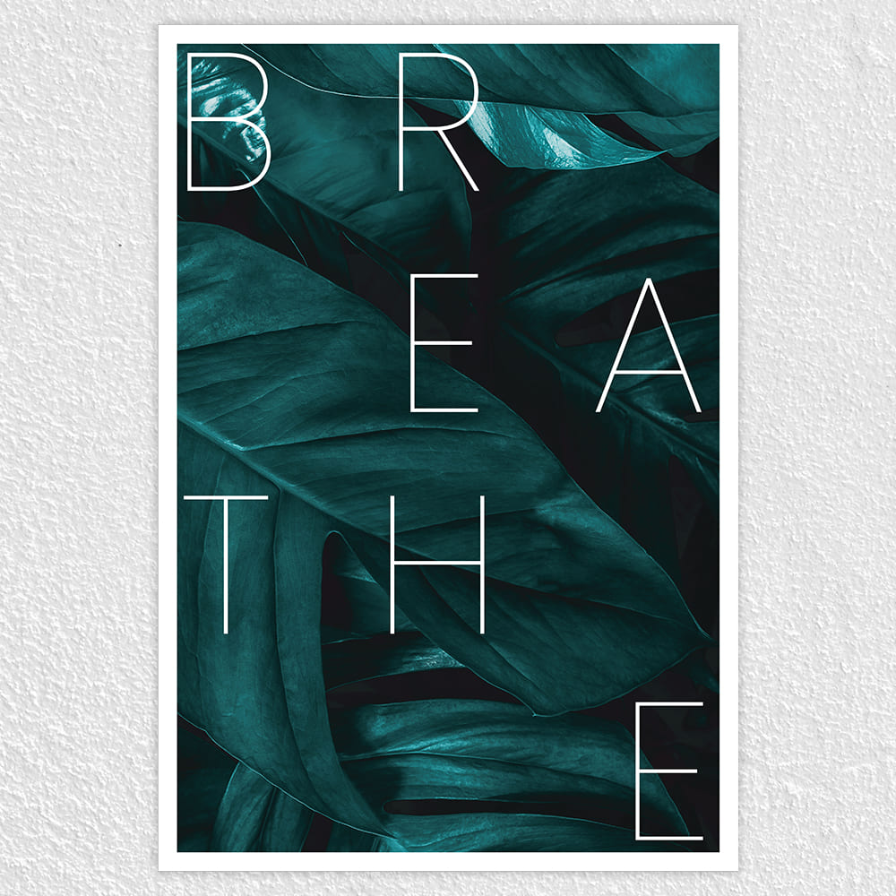 Breathe Serenity: Motivational Poster