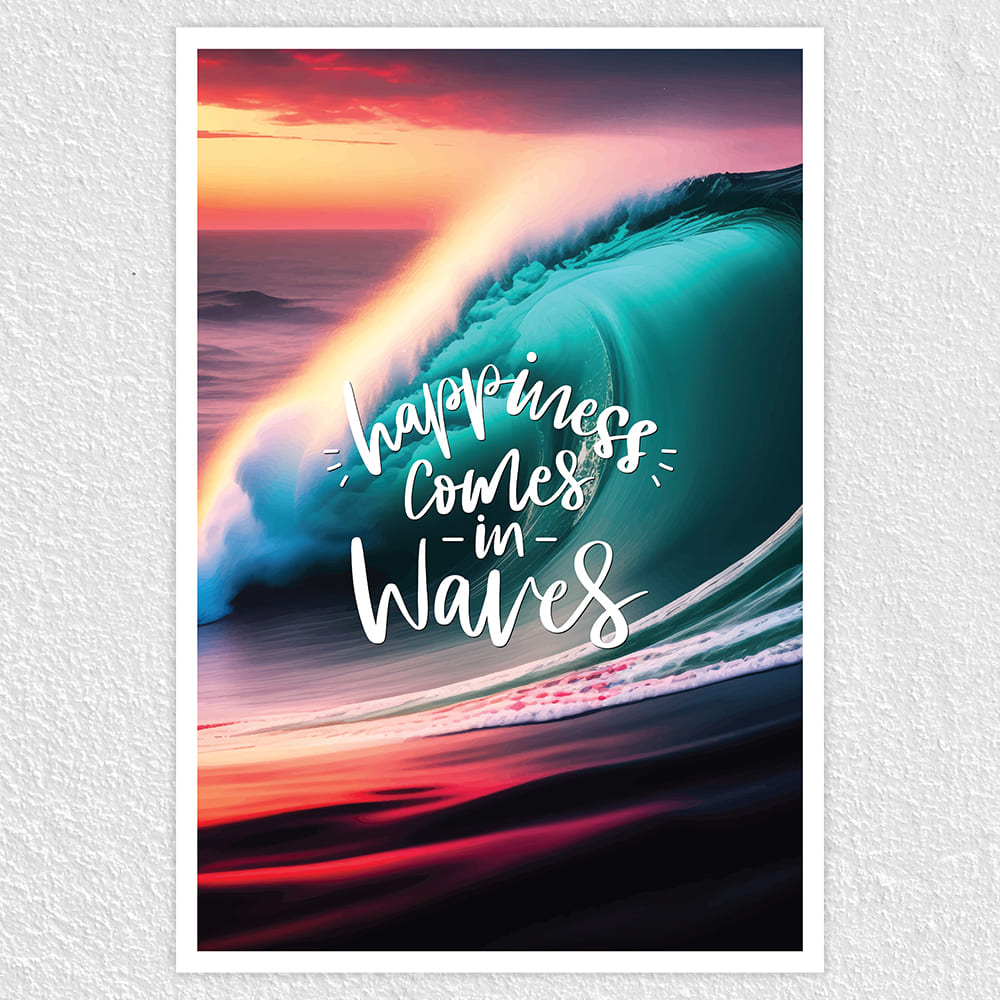 Waves Motivational Print - Order Now