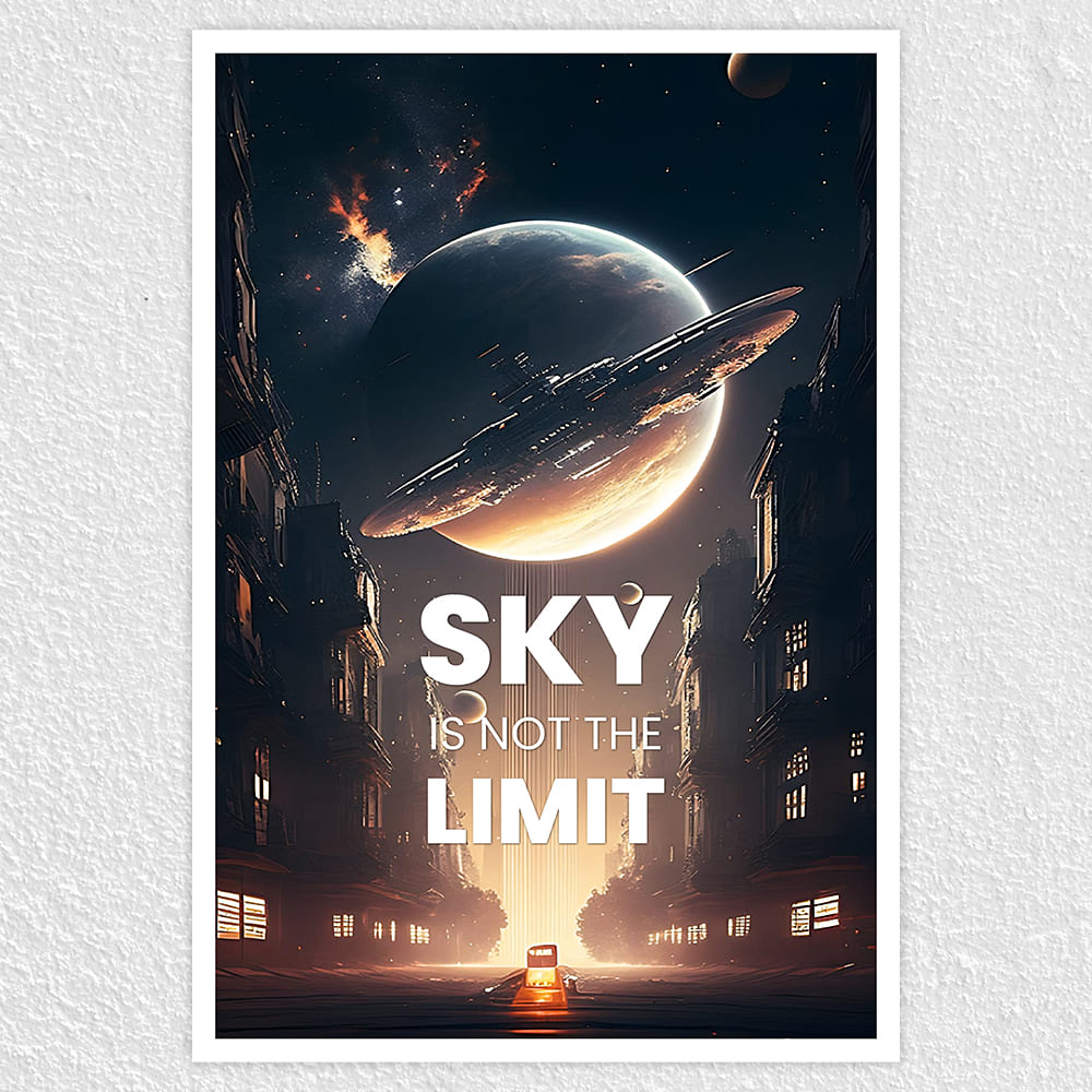Reach Beyond the Sky - Inspirational Poster