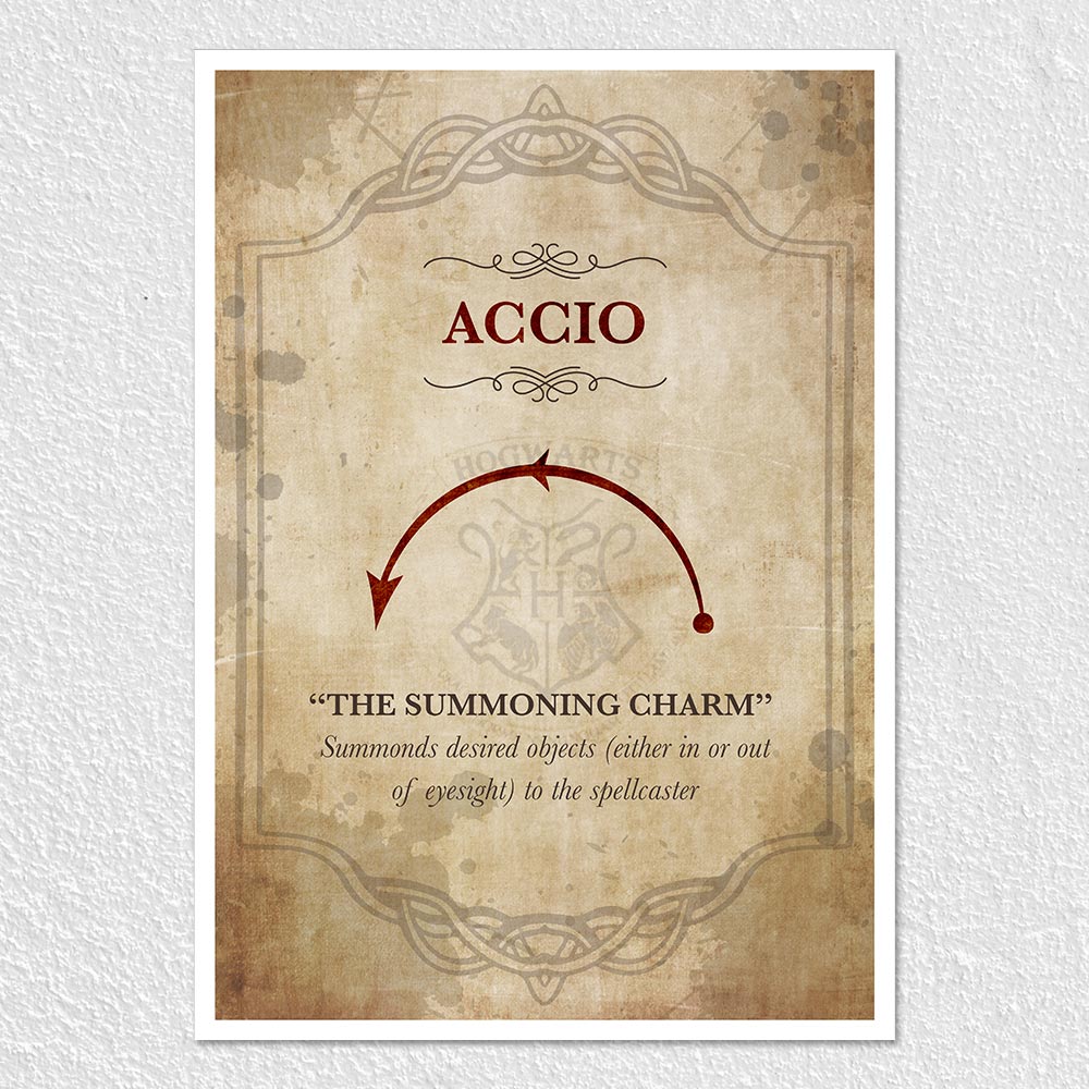 Accio Movies Poster - Summoning Charm Artwork