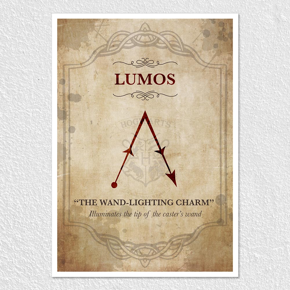 Lumos Movies Poster - Wand Lighting Charm Art