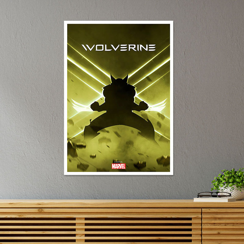 Wolverine Minimal Yellow - Iconic Hero Poster