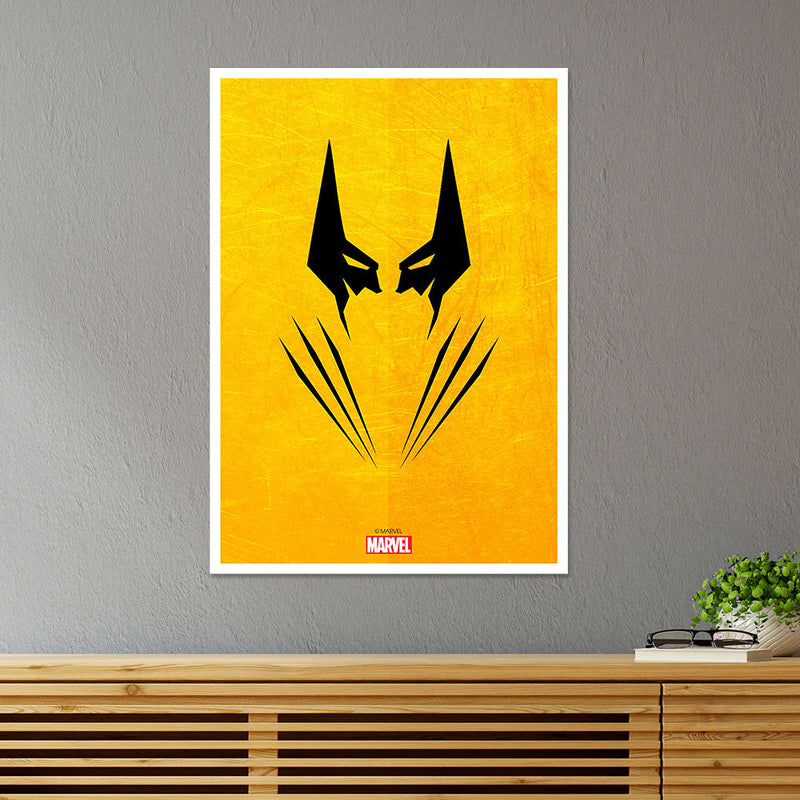 Wolverine Minimal Yellow - Iconic Hero Poster