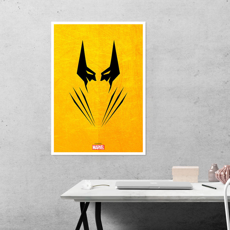 Wolverine Minimal Yellow - Iconic Hero Poster
