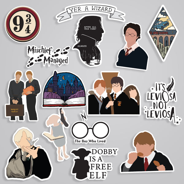 Magical Mastery Awaits: 15 Harry Potter Stickers - Pack 1 for Wizarding ...