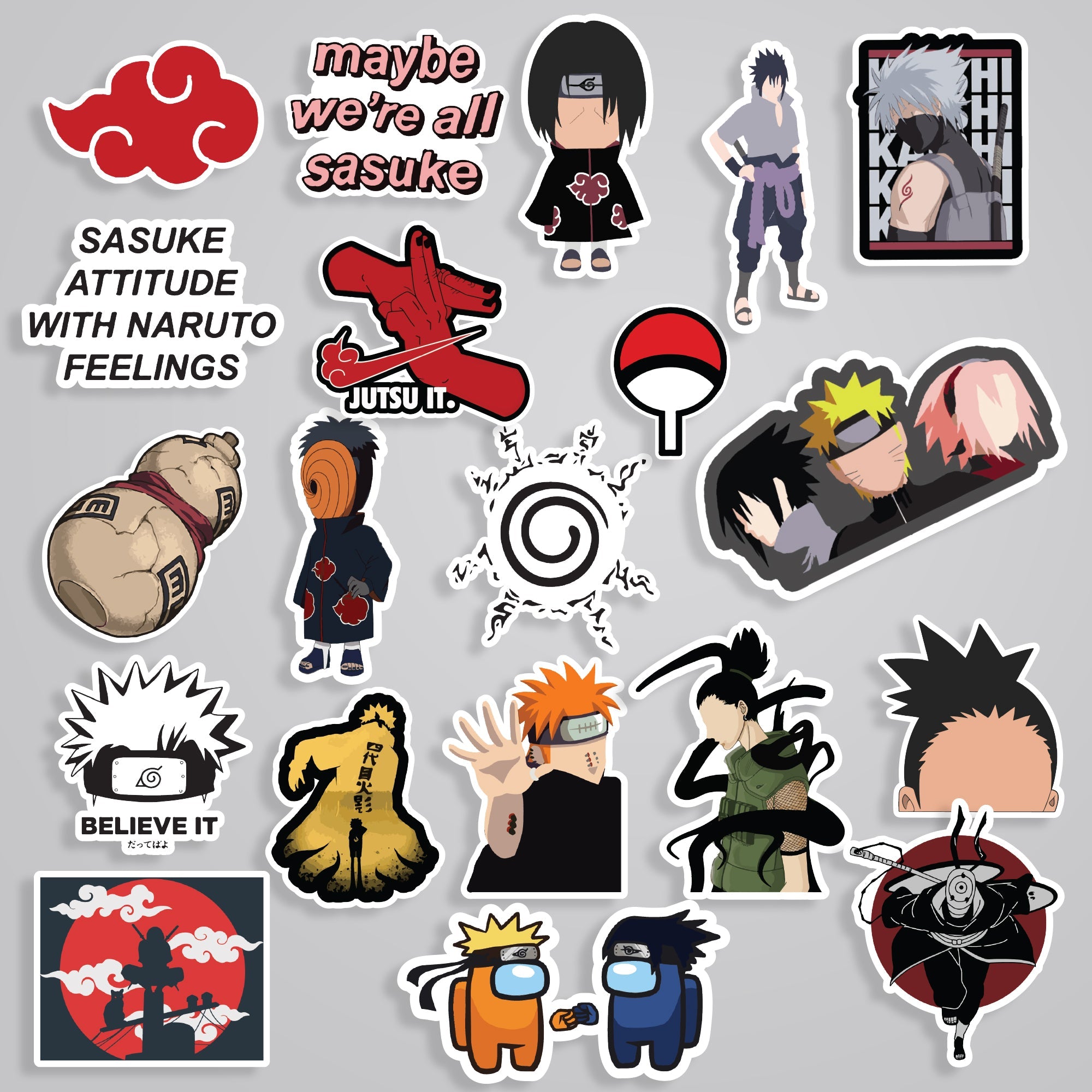 Naruto Stickers Pack 1: 20 Awesome Designs for True Fans