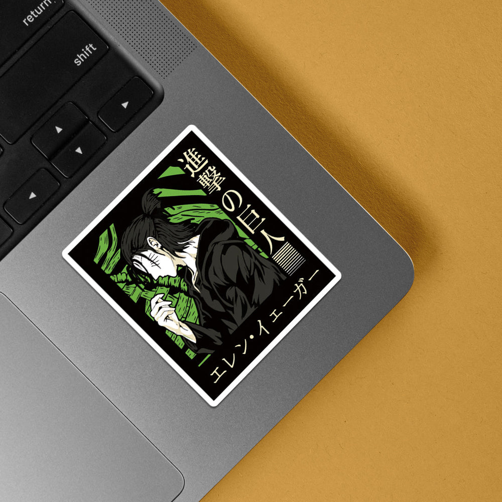 Attack on Titan Eren Yeager Anime Sticker - Unleash the Power of the ...