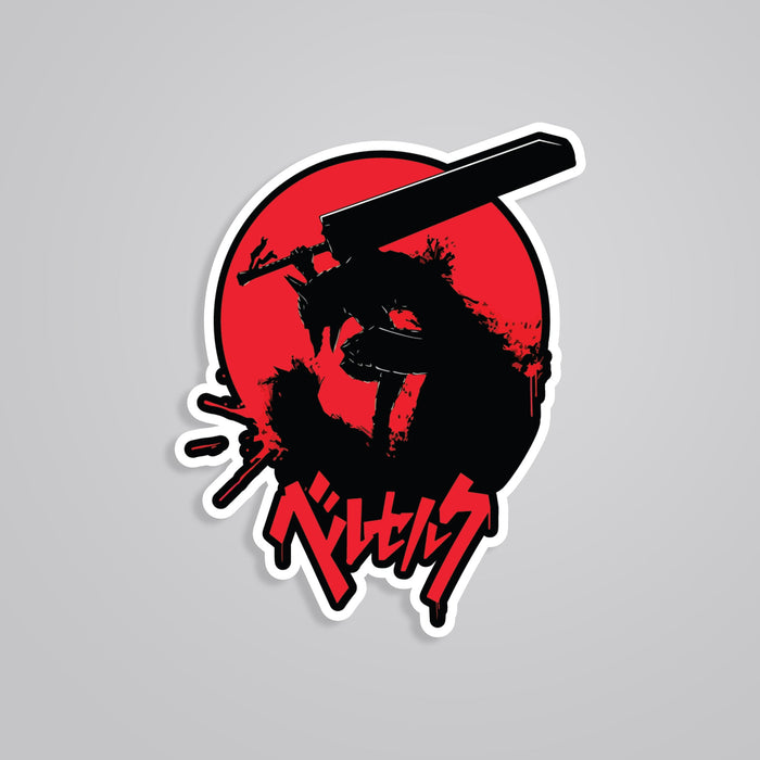 Channel the Intensity with Our Berserk Red Anime Sticker - A Bold ...