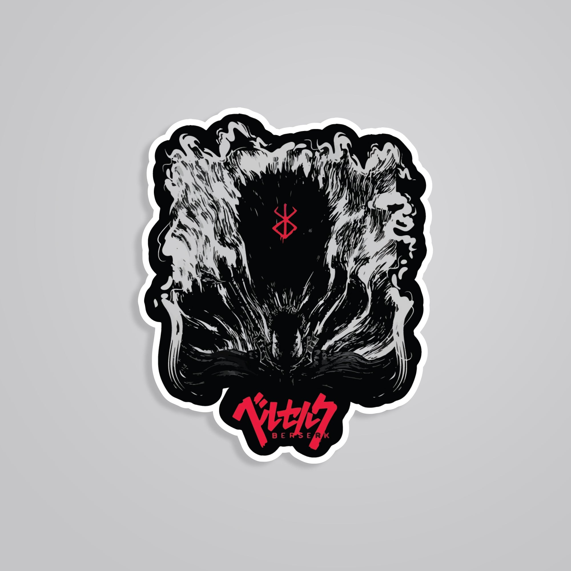 Embrace Darkness with our Black Swordsman Guts Berserk Anime Sticker ...