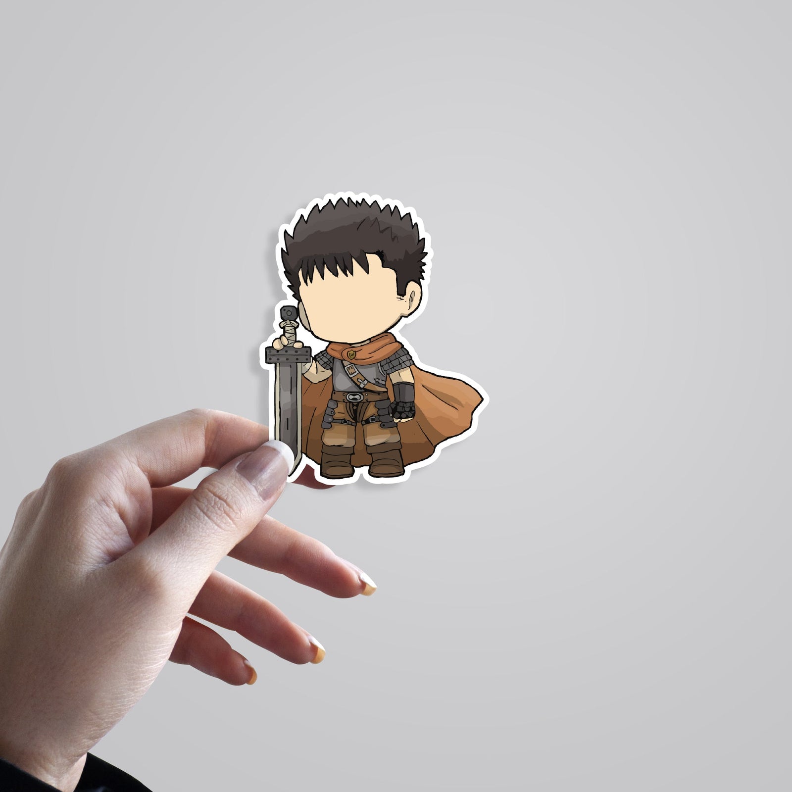 Embrace Adorably Fierce Vibes with Chibi Guts Berserk Anime Sticker - A ...