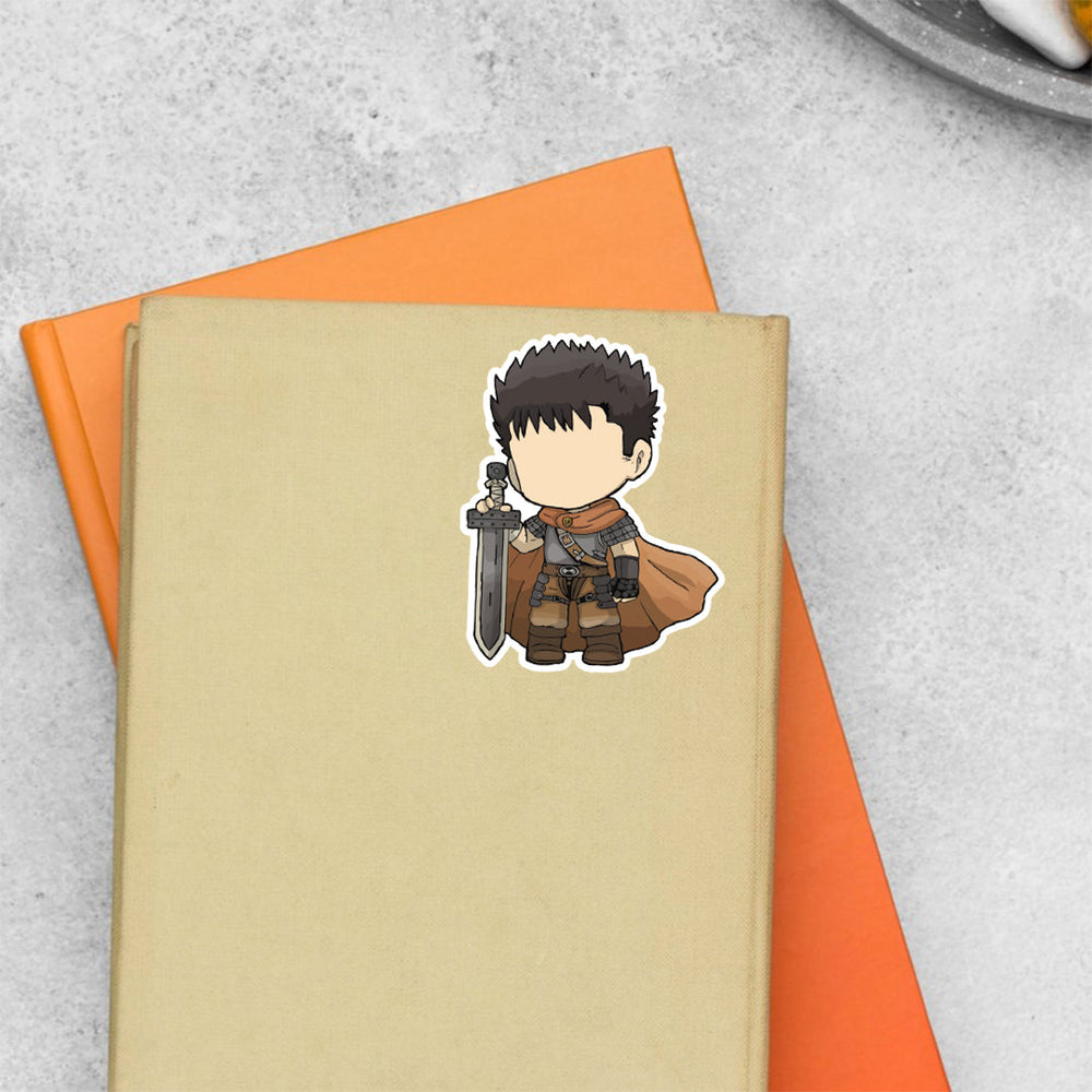 Embrace Adorably Fierce Vibes with Chibi Guts Berserk Anime Sticker - A ...