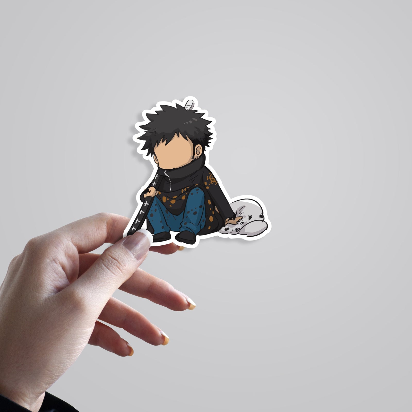 Chibi Law One Piece Anime Sticker - Adorable Tribute to Trafalgar Law