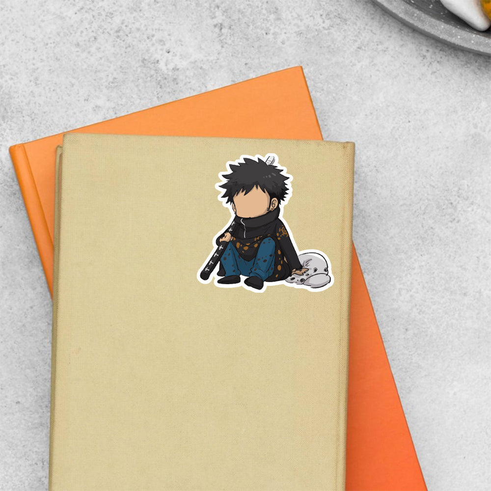 Chibi Law One Piece Anime Sticker - Adorable Tribute to Trafalgar Law