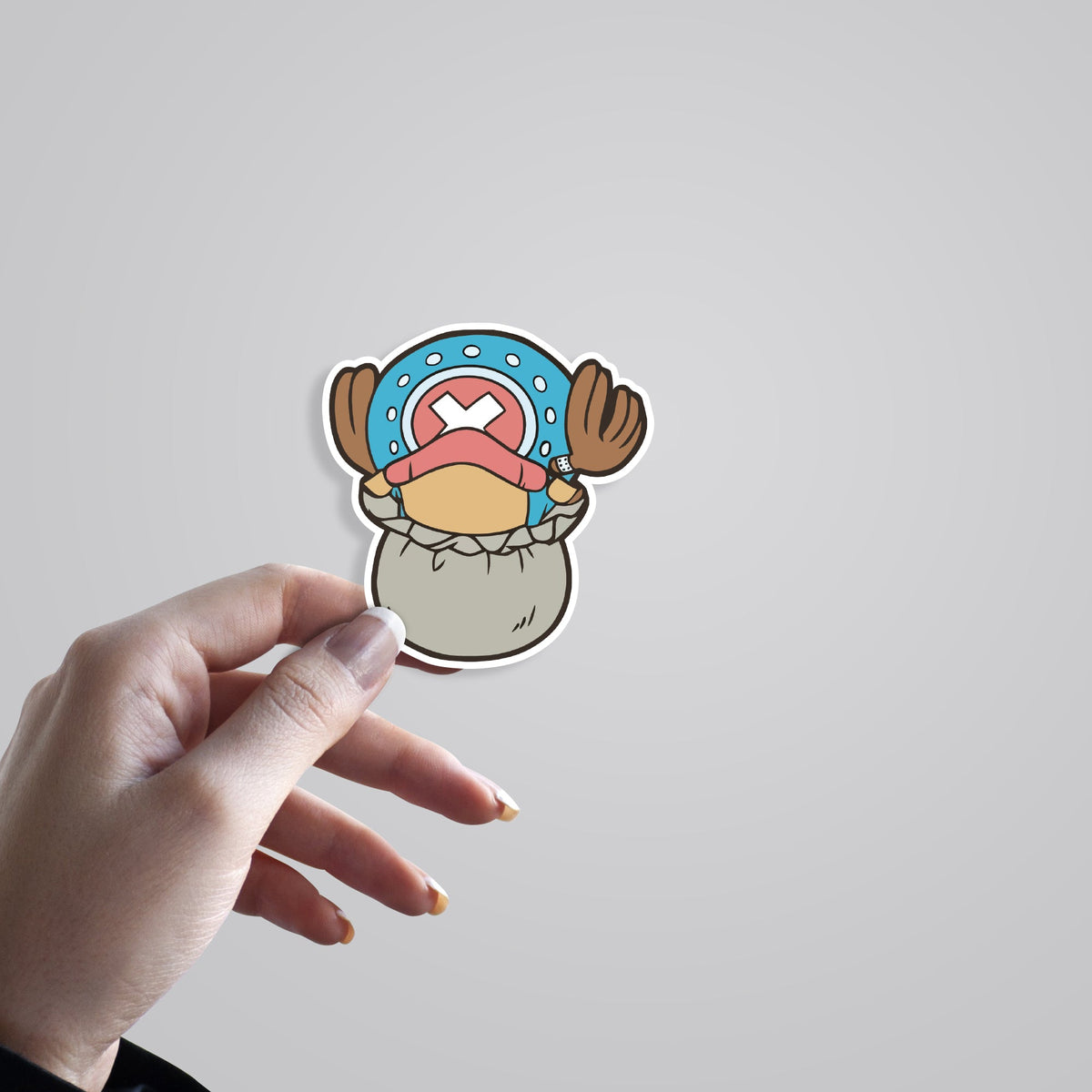 Set Sail in Style with Our Chopper in Sack One Piece Anime Sticker ...