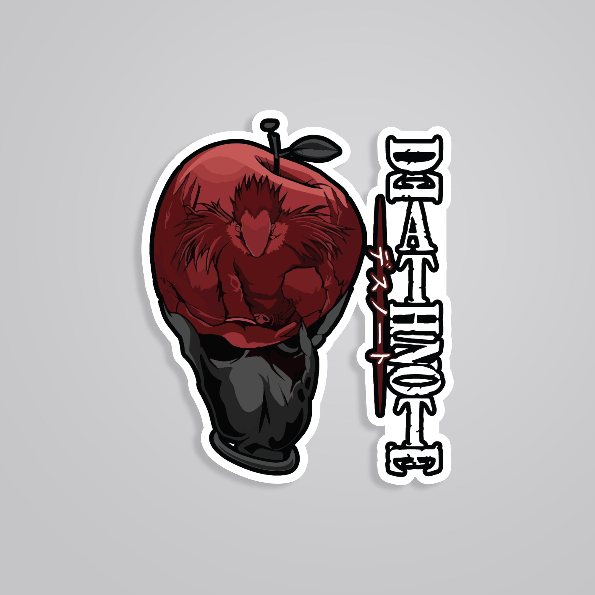Unleash the Power of the Death Note with Our Red Apple Anime Sticker ...