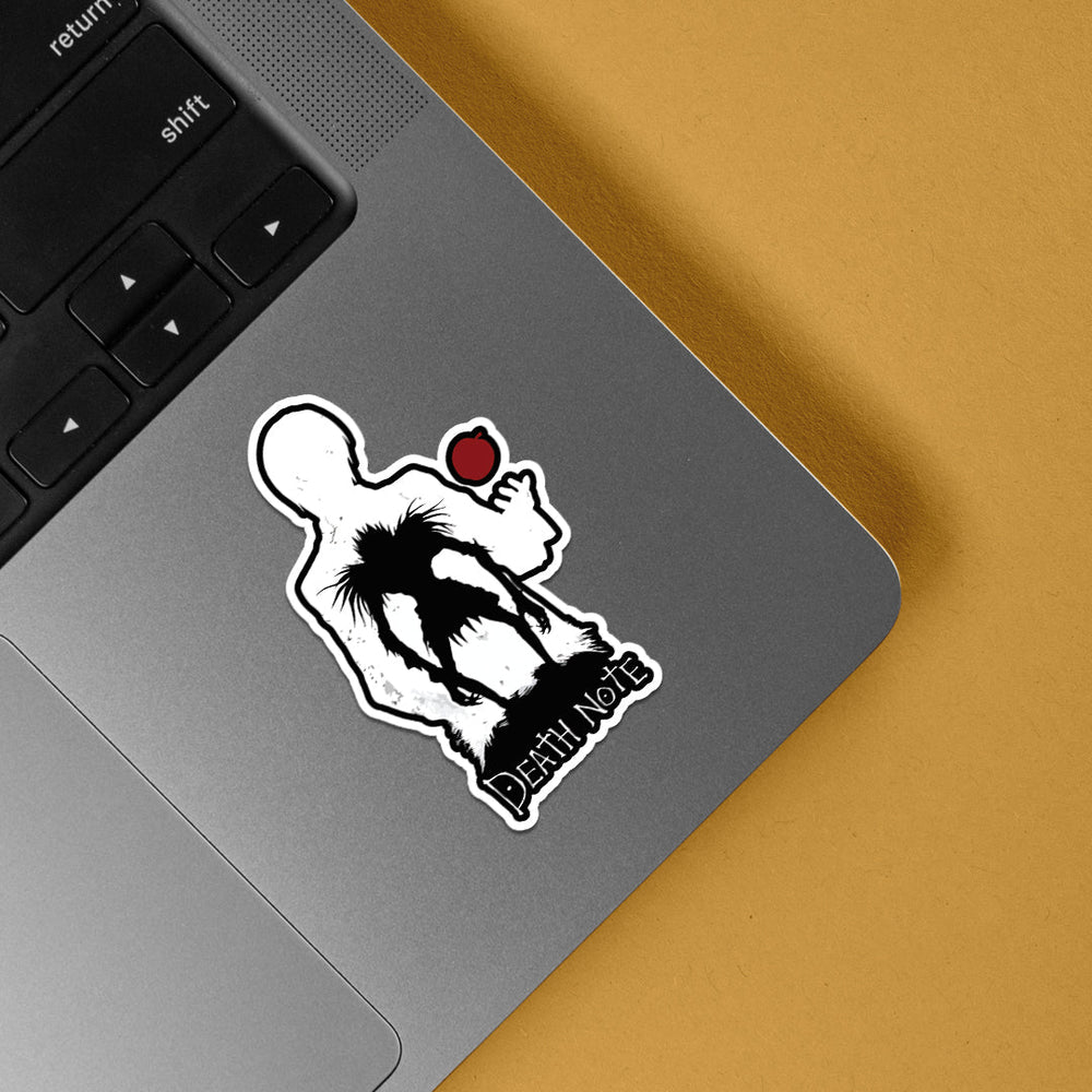 Unleash the Shadows with Our Death Note Silhouette Anime Sticker - Dark ...