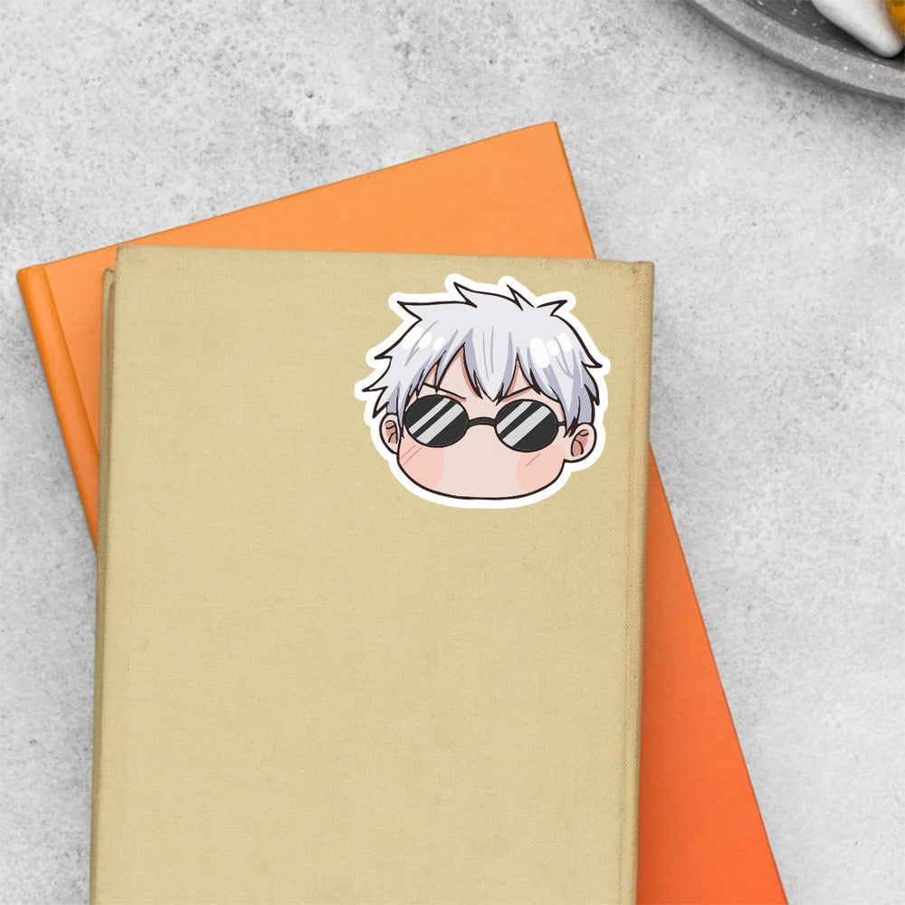 Gojo Chibi Jujutsu Kaisen Anime Stickers - Adorable Sorcery for Your Gear