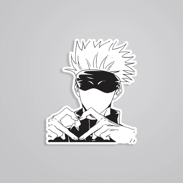 Heart Sign Gojo Anime Stickers - Order Now