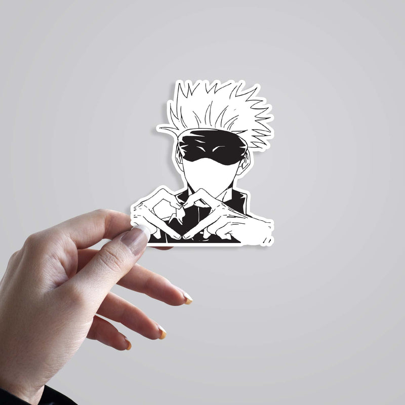 Heart Sign Gojo Anime Stickers - Order Now