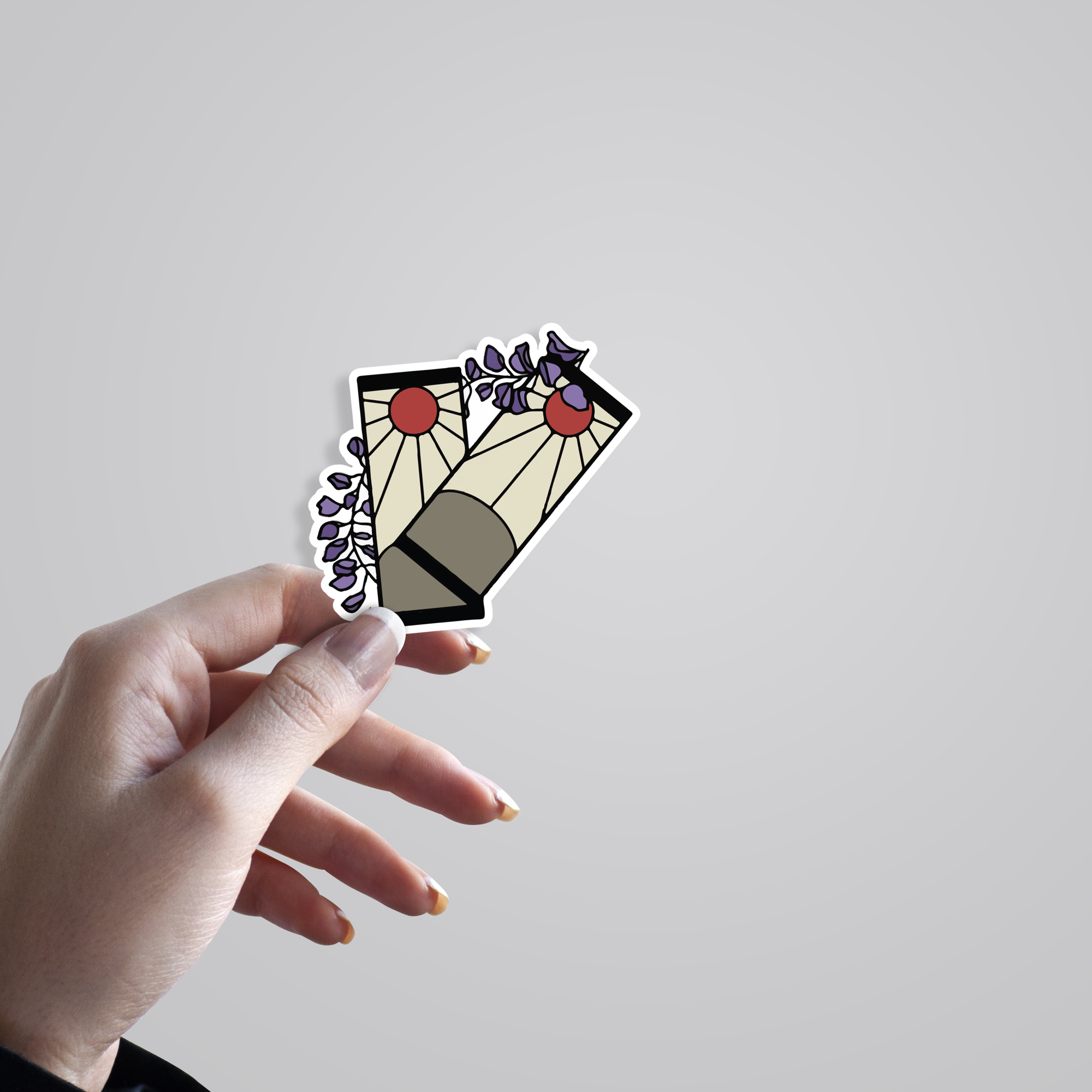 Hanafuda Earrings Stickers - Crafted Artistry for Fans