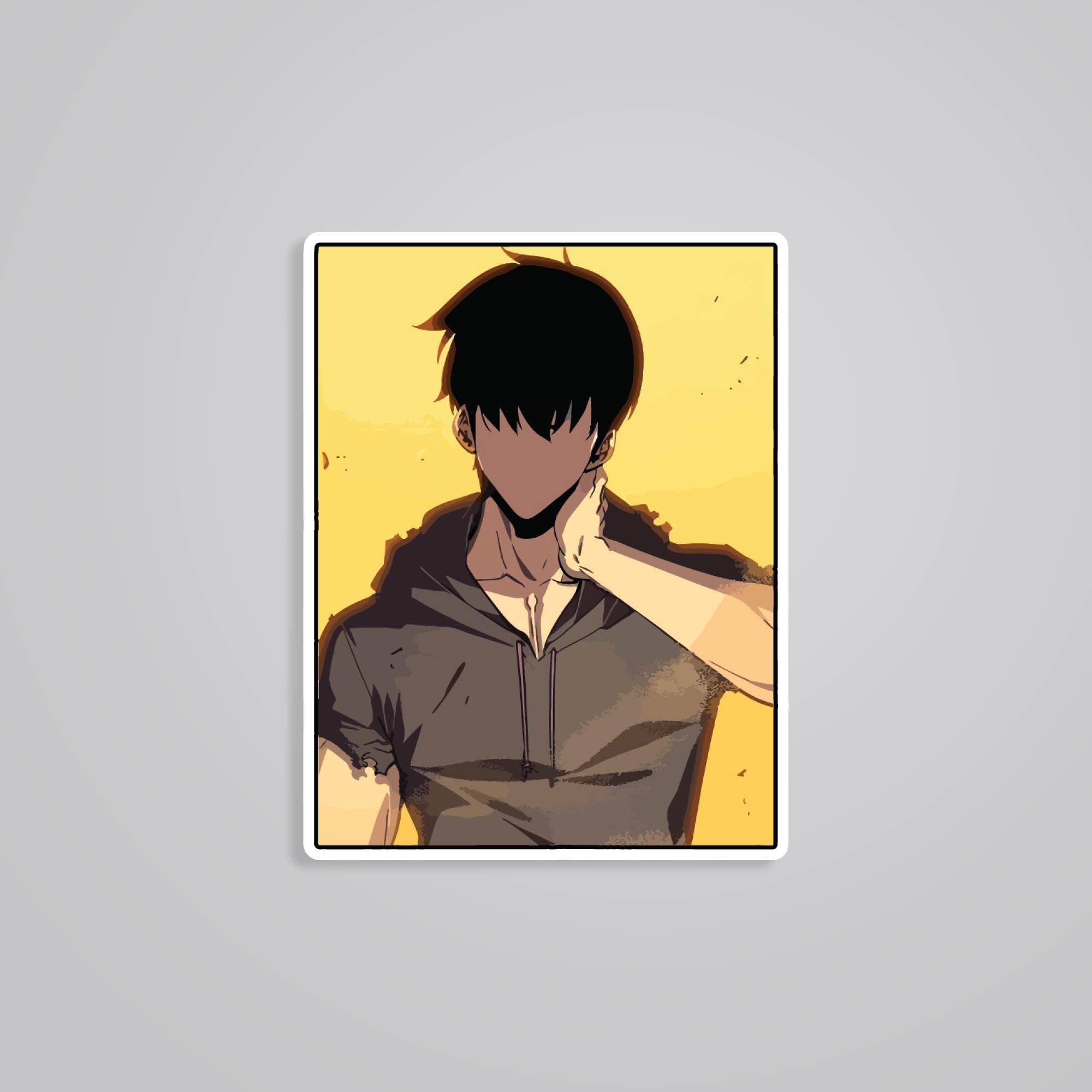 Yellow Jin Woo Minimalist Stickers - Get Yours Now