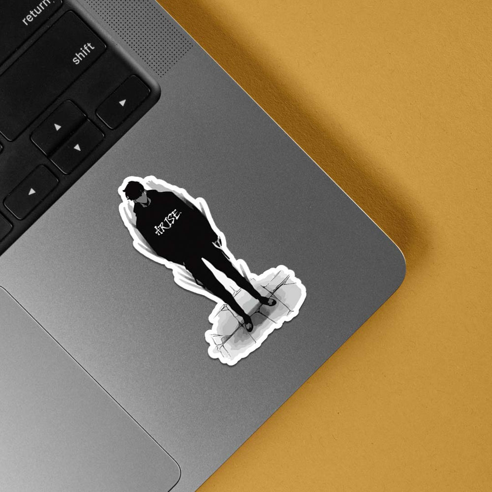 Jin Woo in BW Stickers - Must-Have Collectible