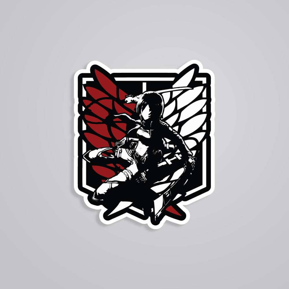 Mikasa Ackerman AOT Anime Sticker - Unleash Elegance and Power in One Decal