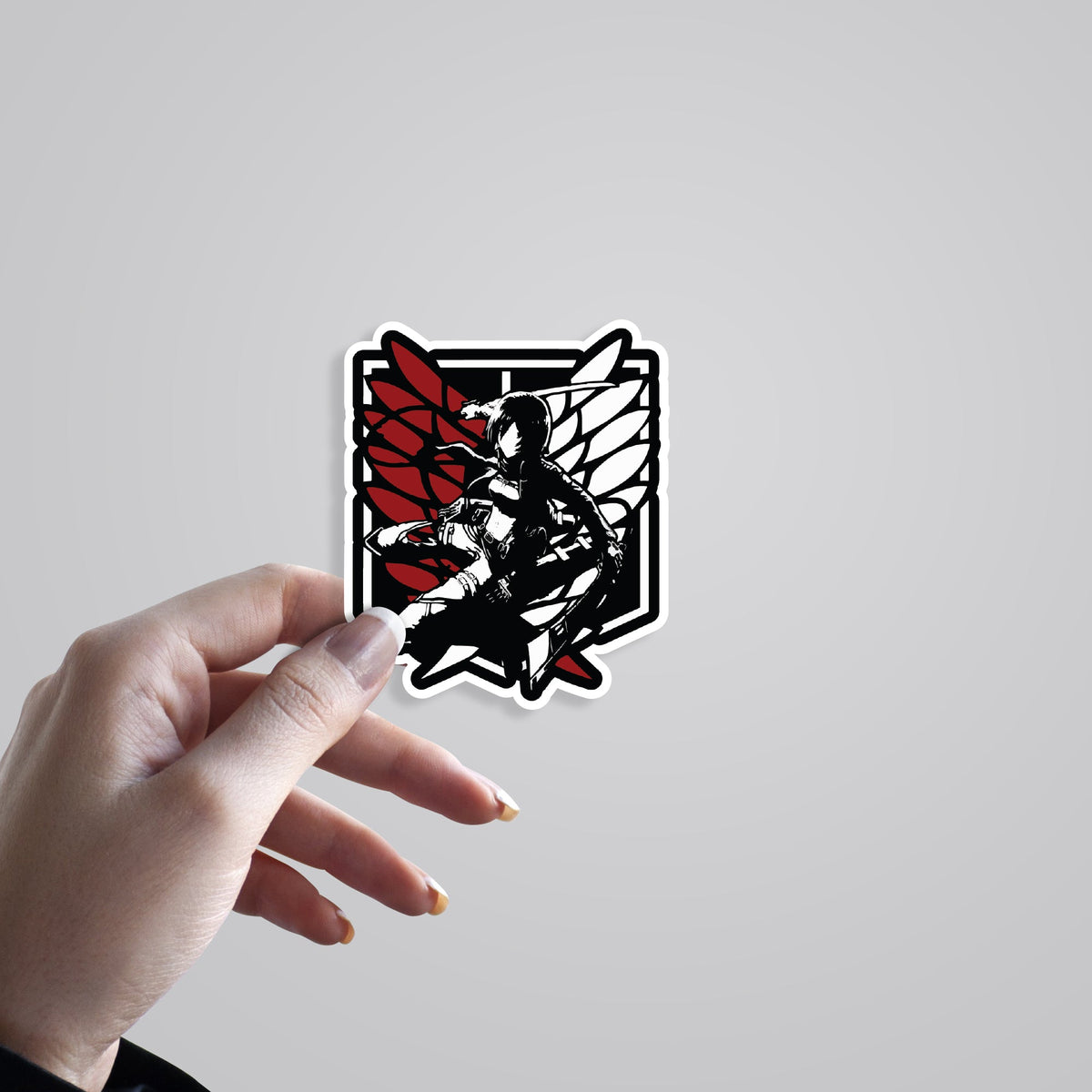 Mikasa Ackerman AOT Anime Sticker - Unleash Elegance and Power in One Decal