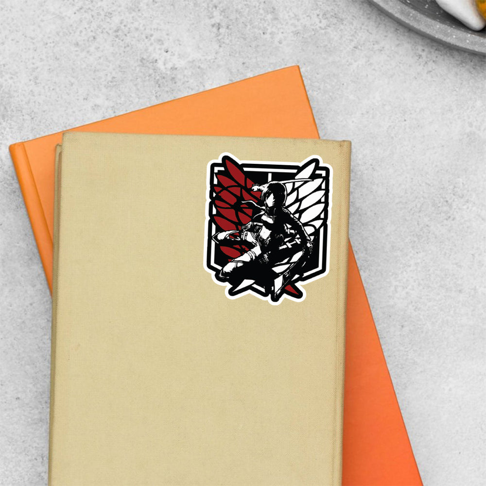 Mikasa Ackerman AOT Anime Sticker - Unleash Elegance and Power in One Decal