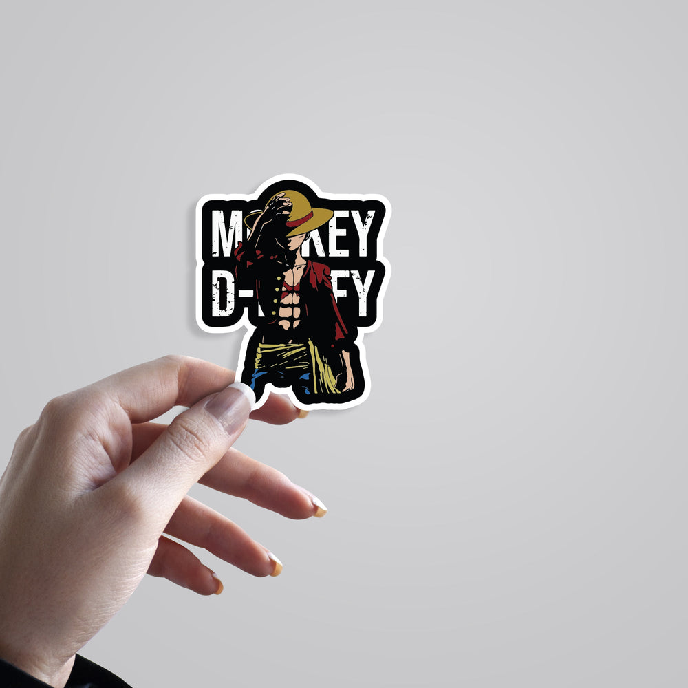 Monkey D. Luffy One Piece Anime Sticker - Set Sail with the Straw Hat ...