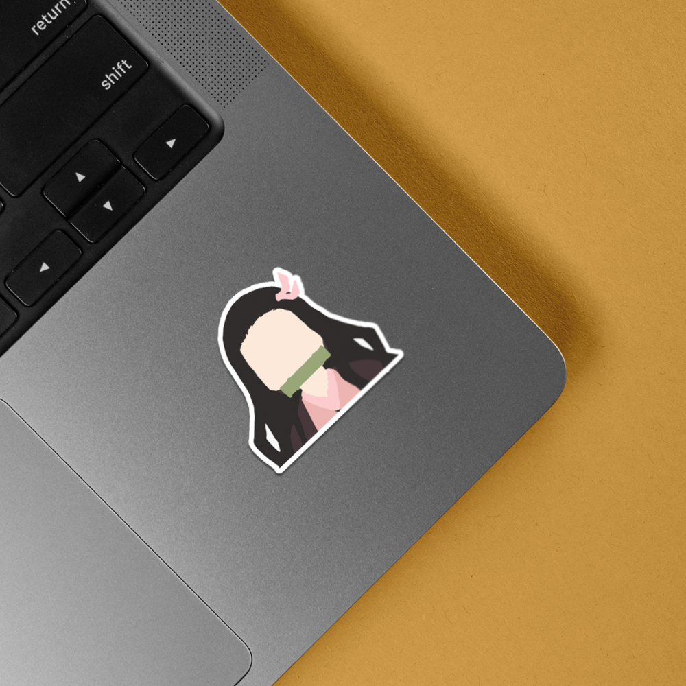 Nezuko Minimalist Stickers - Graceful Simplicity in Demon Slayer