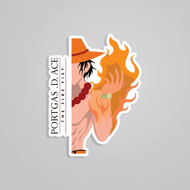 Portgas D. Ace Fire Fist Sticker - One Piece Anime Love