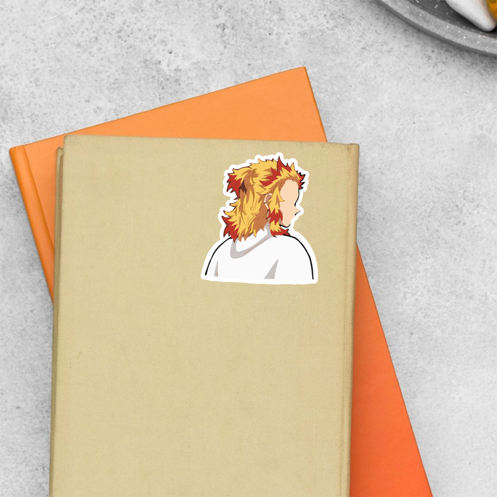 Rengoku Minimalist Anime Stickers - Elegant Tribute to Flame Hashira