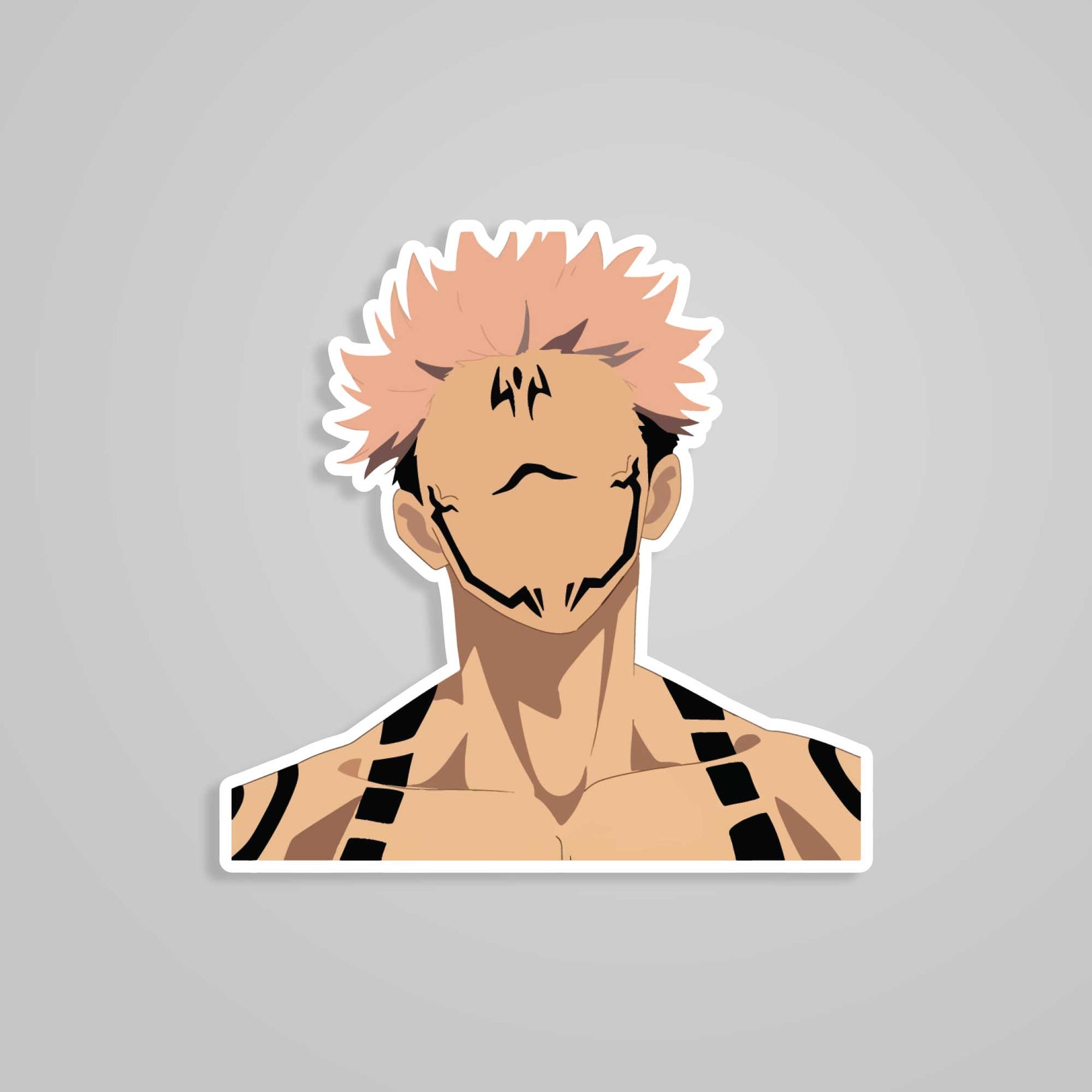 Minimalist Ryomen Sukuna Stickers - Get Yours Now