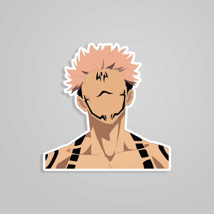 Minimalist Ryomen Sukuna Stickers - Get Yours Now