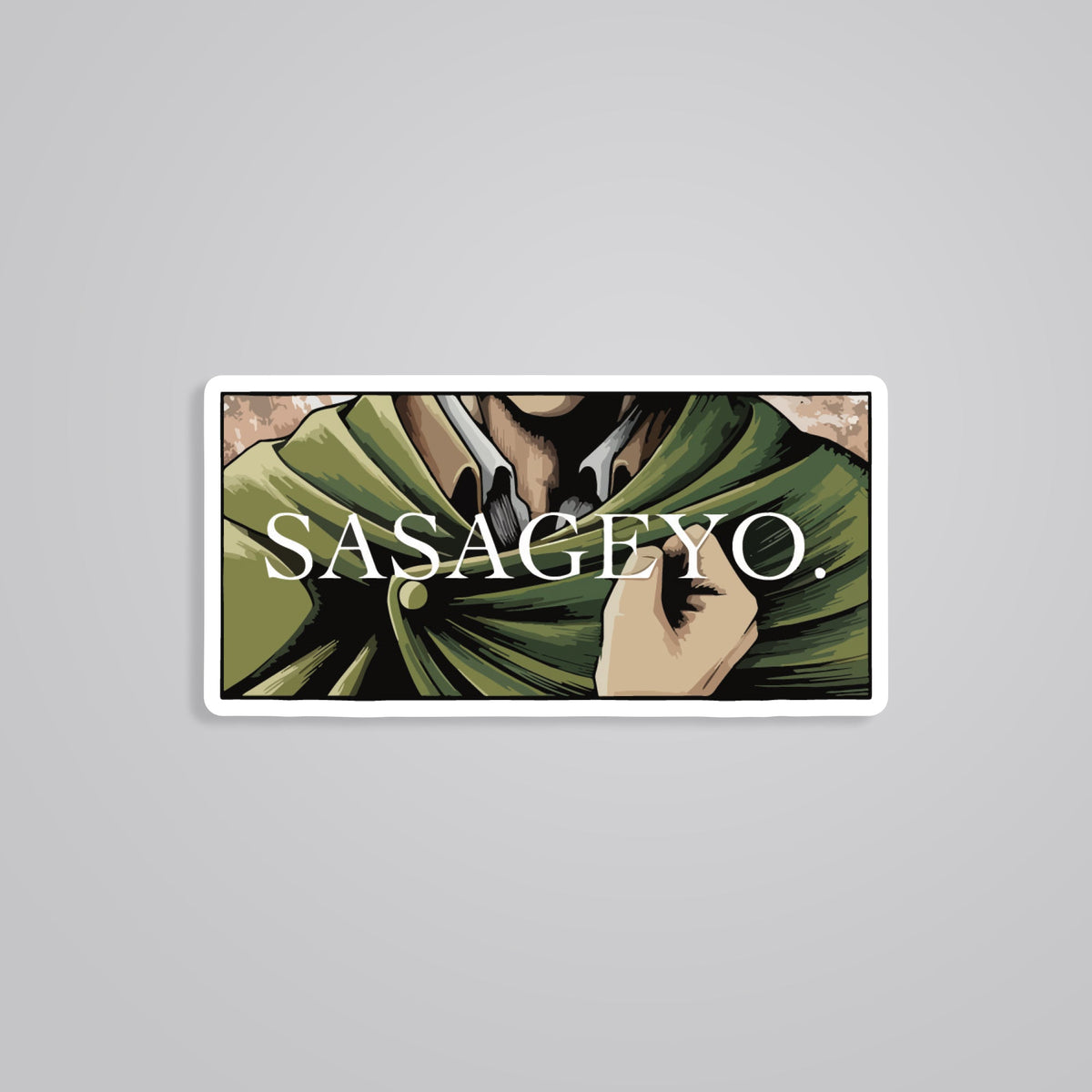 Sasageyo AOT Anime Sticker - Rally the Titans with this Epic Tribute