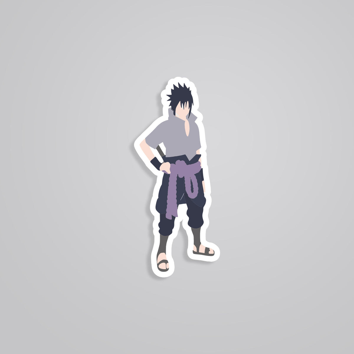 Sasuke Minimalist Naruto Anime Stickers - Unleash the Power of Elegance