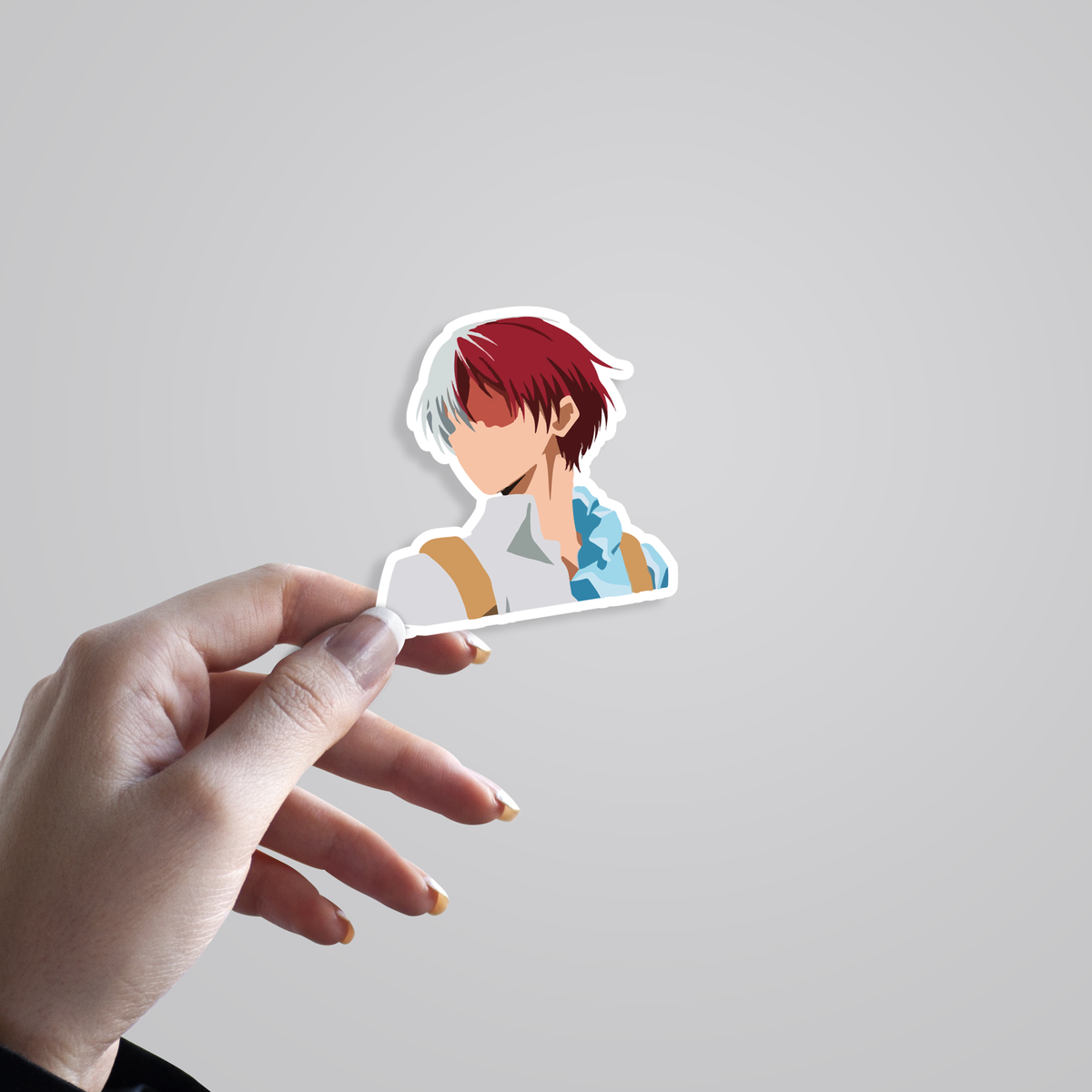 Ignite Your Passion with Shoto Todoroki Stickers - Cool and Fiery Design
