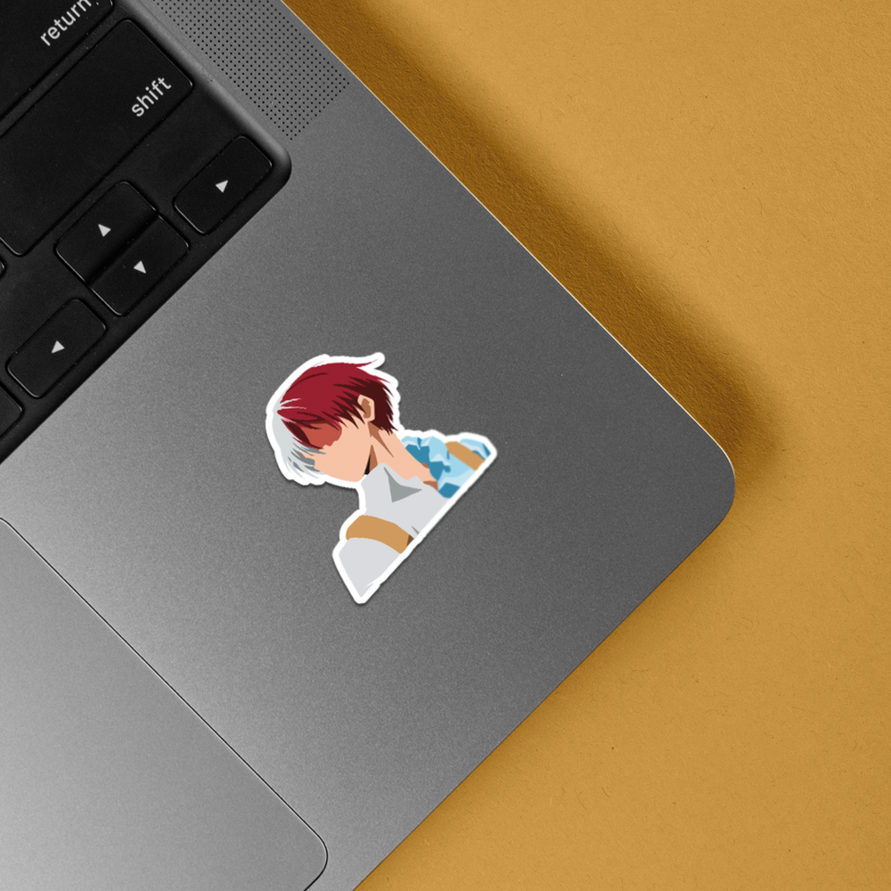Ignite Your Passion with Shoto Todoroki Stickers - Cool and Fiery Design