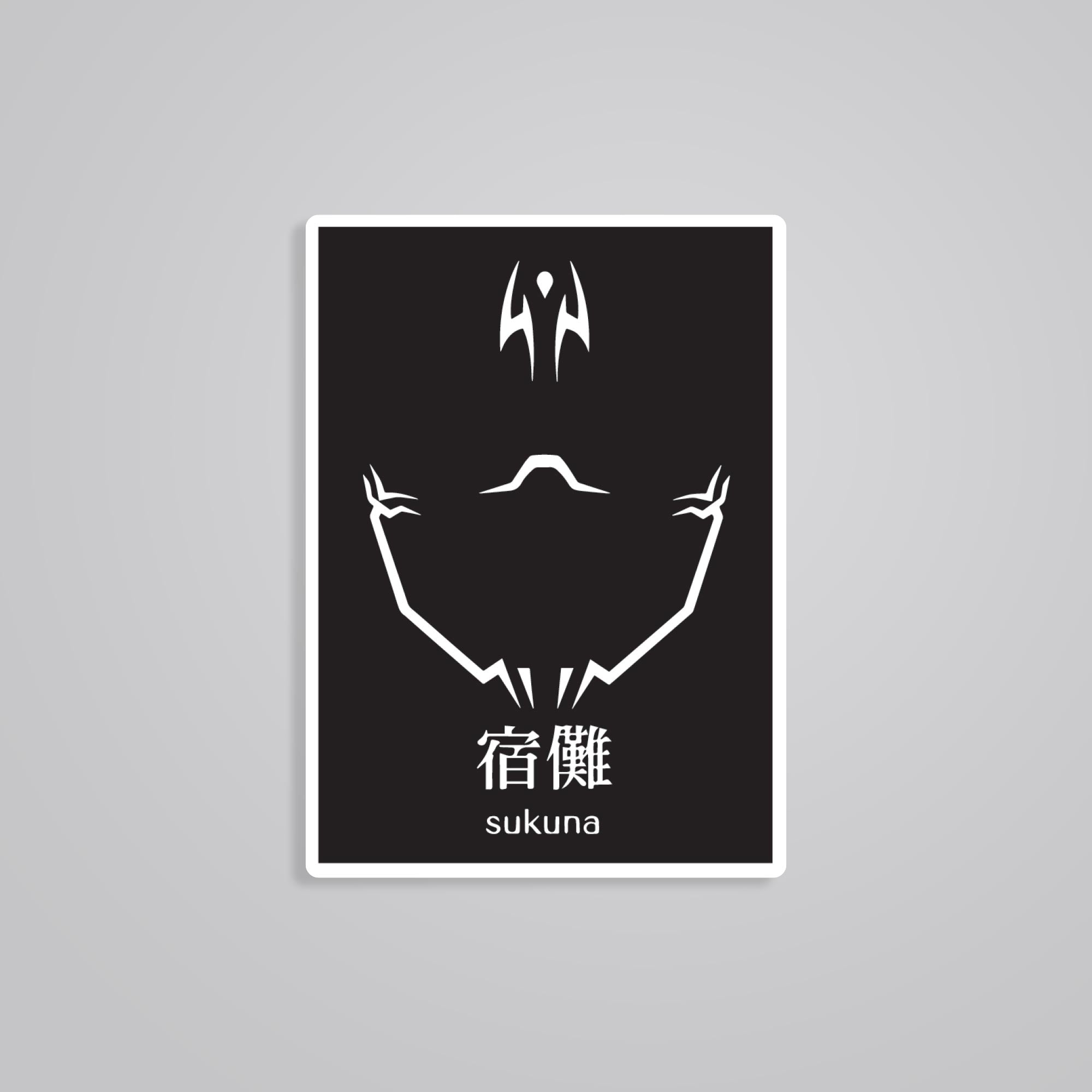 Sukuna Curse Mark BW Stickers - Limited Edition