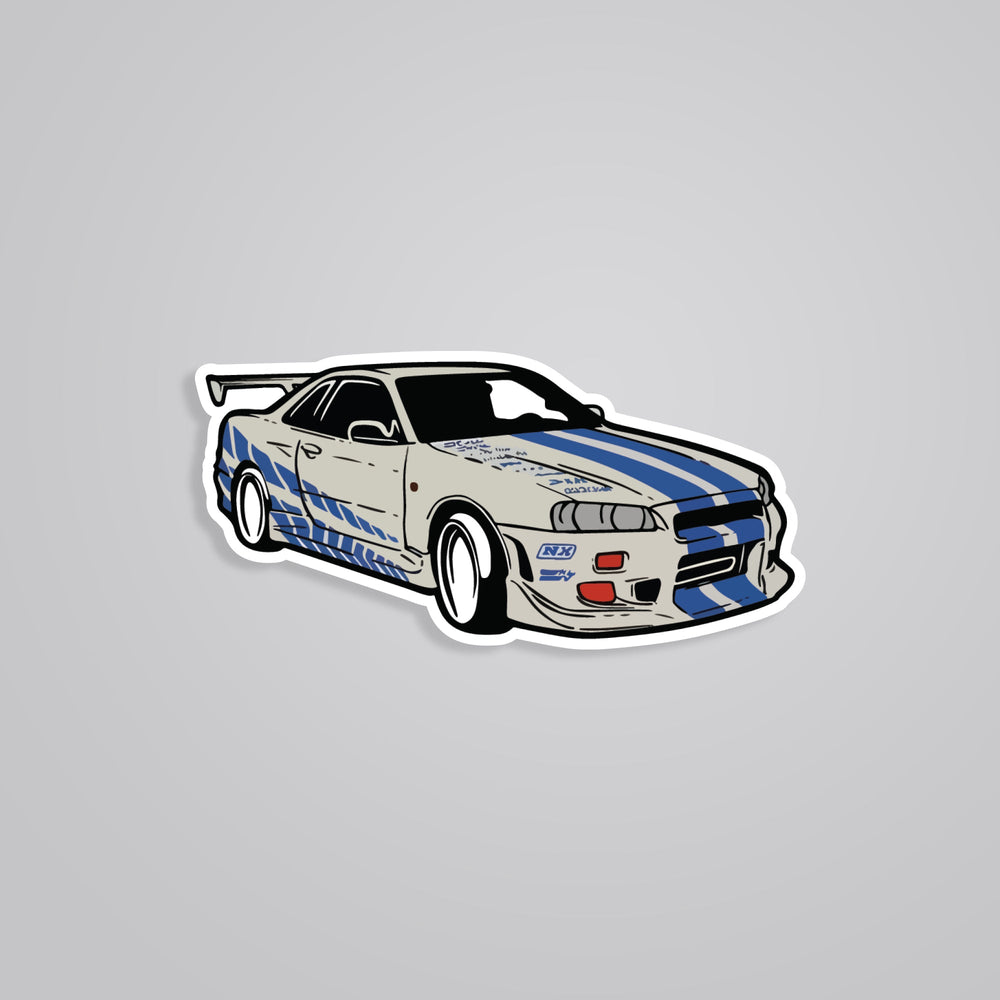 Enhance Your Nissan GTR R34's Style with our Premium Car Sticker Collection