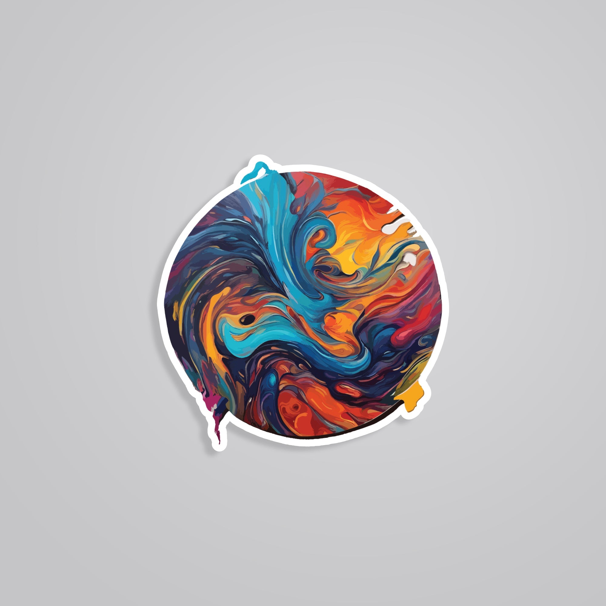Abstract Colorful Art Sticker - Express Your Style with Vibrant Creativity